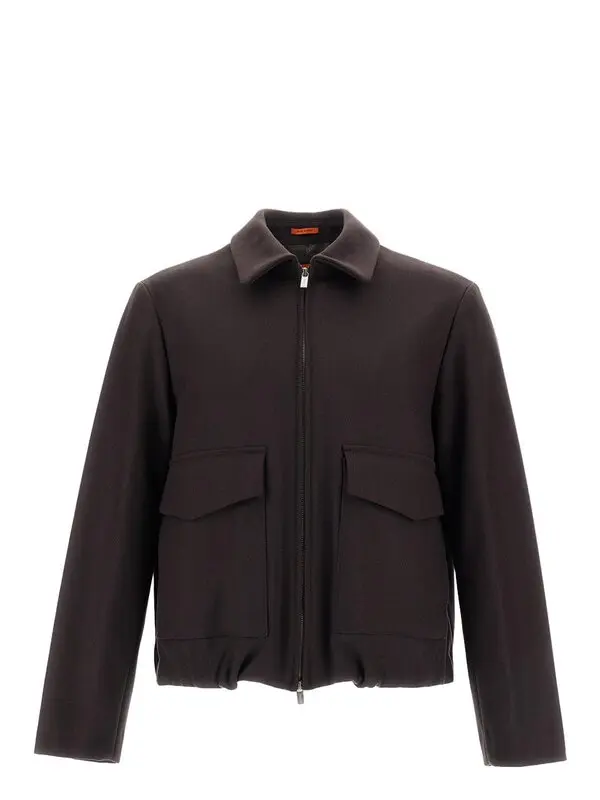 Barena Venezia Blouson Con Zip Magan - Marrone