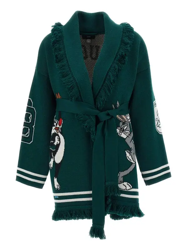 Alanui Cardigan Bugs Bunny & Sylvester - Verde