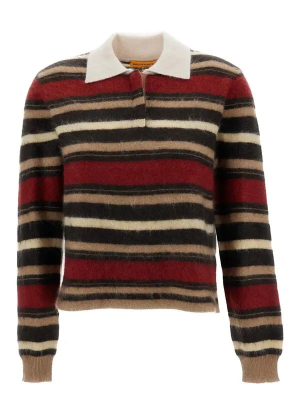 Guest In Residence Polo Rugby Cropped In Cashmere Grizzly - Multicolore