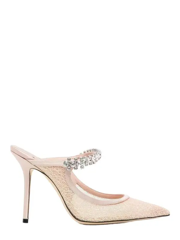 JIMMY CHOO 100mm Bing Mules - Neutrals