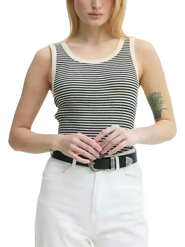 Marc O'polo Striped Knitted Top - Black