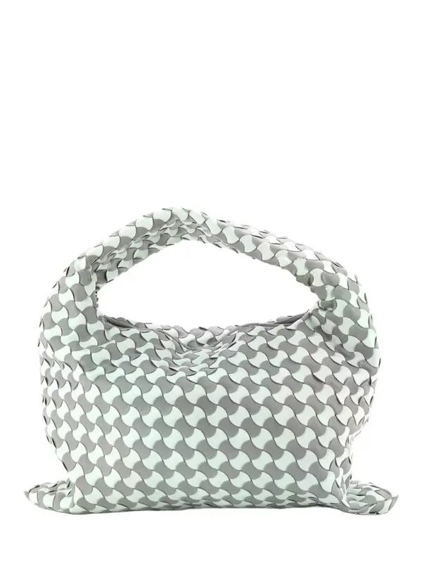Bottega Veneta Hop Intrecciato Leather Small Hobo Bag - Grey