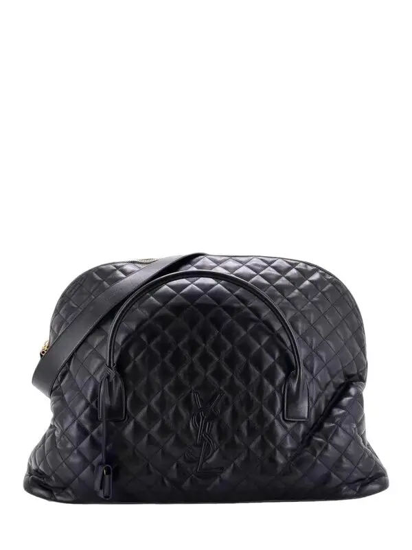 Saint Laurent Es Giant Quilted Leather Travel Bag - Black