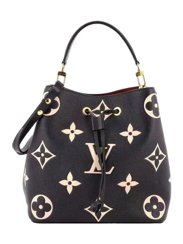 LOUIS VUITTON Neonoe Handbag Bicolor Monogram Empreinte Giant Mm Bucket Bag - Black