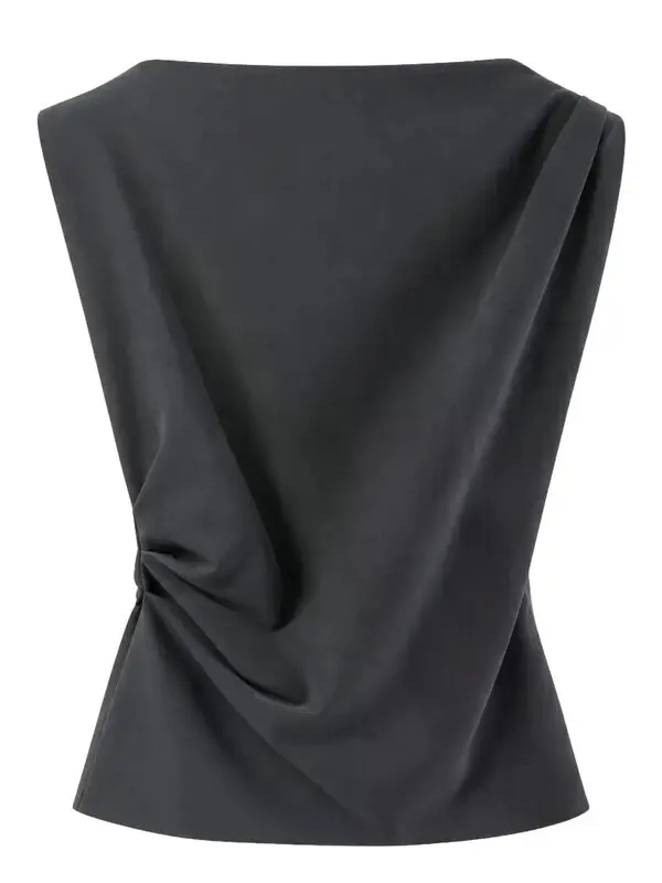 Herno Draped Sleeveless Top - Grey