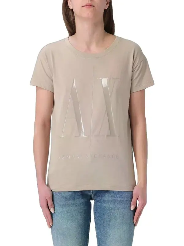 Armani Exchange Logo-print T-shirt - Neutrals
