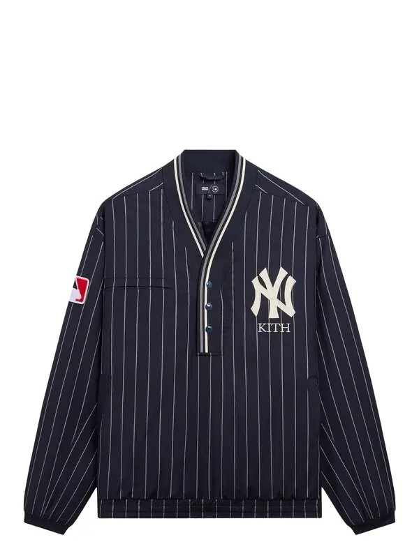 Kith For The New York Yankees Tropical Wool Raffi Pullover 'nocturnal - Blue