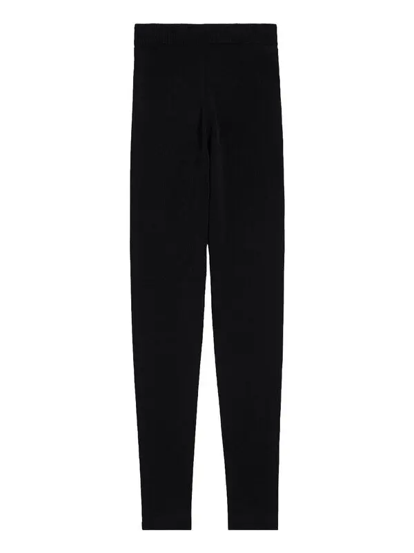 Balenciaga Sporty Viscose Knit Techwear Leggings - Black