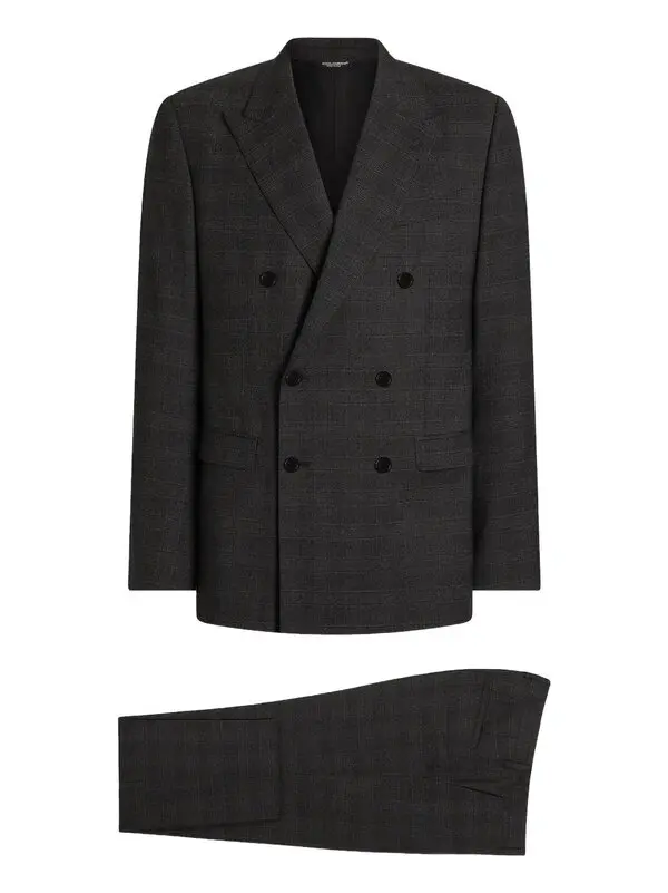 Dolce & Gabbana Double-breasted Suit In Check/tartan P - Multi