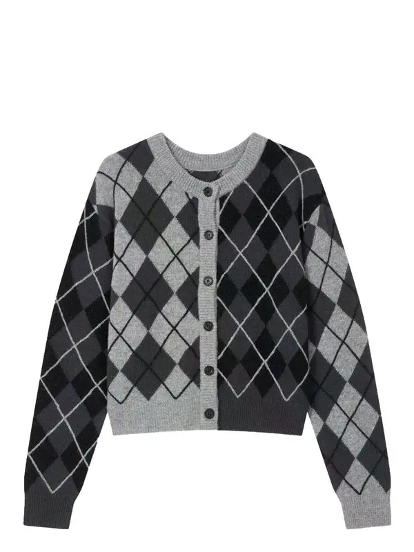 STUDIO TOMBOY Argyle Cardigan - Grey