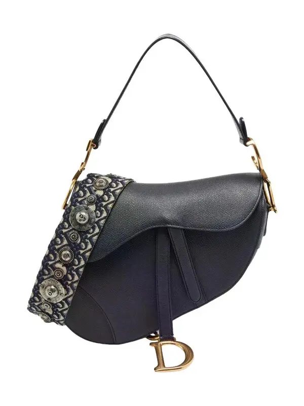 Dior 2018 Medium Saddle Shoulder Bag - Black