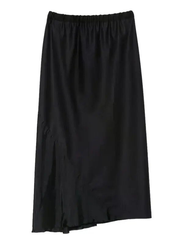 FRANCESCA MARCHISIO Panelled Wool Maxi Skirt - Blue