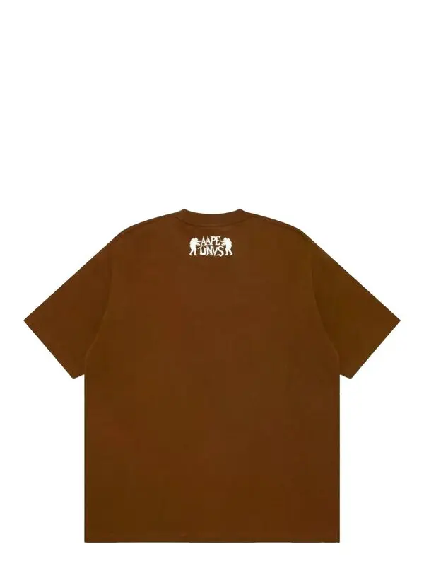 AAPE BY *A BATHING APE Moonface Graphic-print T-shirt - Brown