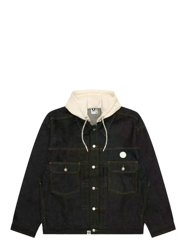 AAPE BY *A BATHING APE Logo-print Denim Jacket - Blue