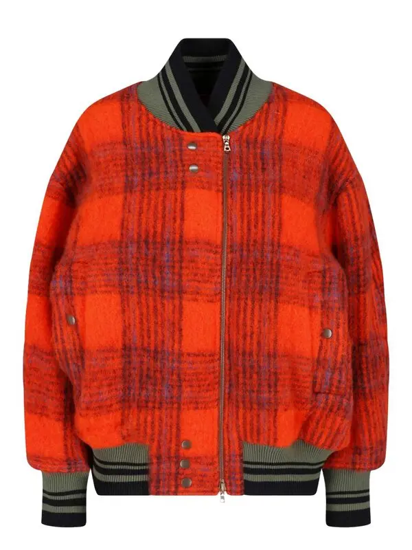 Dries Van Noten Mohair Bomber Jacket - Orange