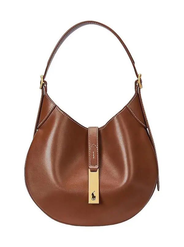 Polo Ralph Lauren Polo Id Leather Small Shoulder Bag - Cuoio