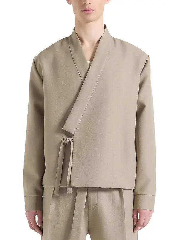 Manière De Voir Robin Wrap Jacket - Beige