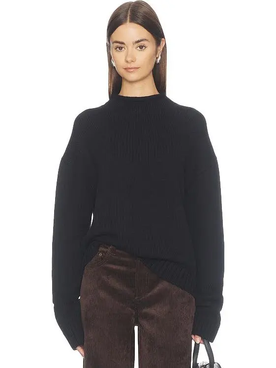 LOVERS AND FRIENDS Karin Funnel Neck Sweater - Black