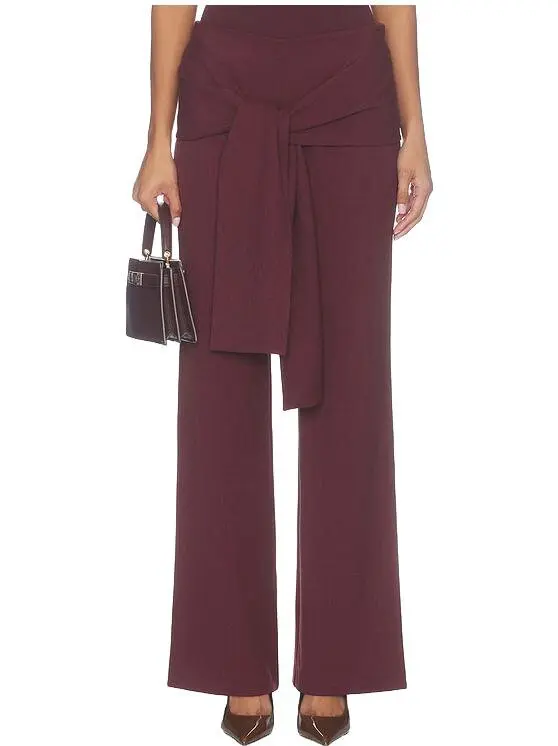BENNI Verner Pant In Burgundy - Maroon
