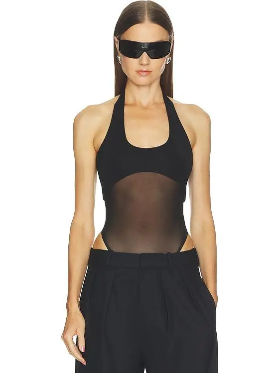 SANS FAFF Halcyon Halter Bodysuit - Black