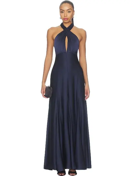Astr The Label Desire Dress - Navy