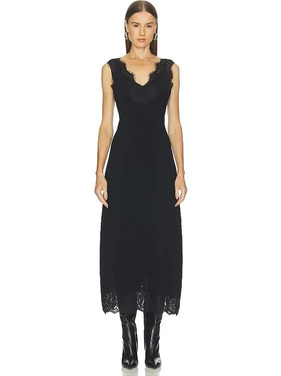 Simkhai Zinnia Sleeveless Midi Dress - Black