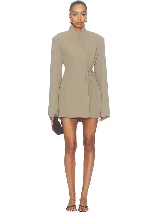 SNDYS. Dakari Mini Dress In Brown - Khaki