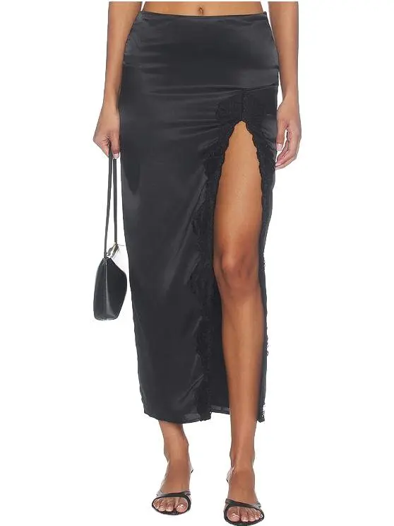 MORE TO COME Flyn Maxi Skirt - Black