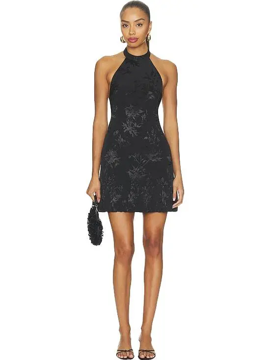 Hemant & Nandita Ruffle Hem Mini Dress - Black