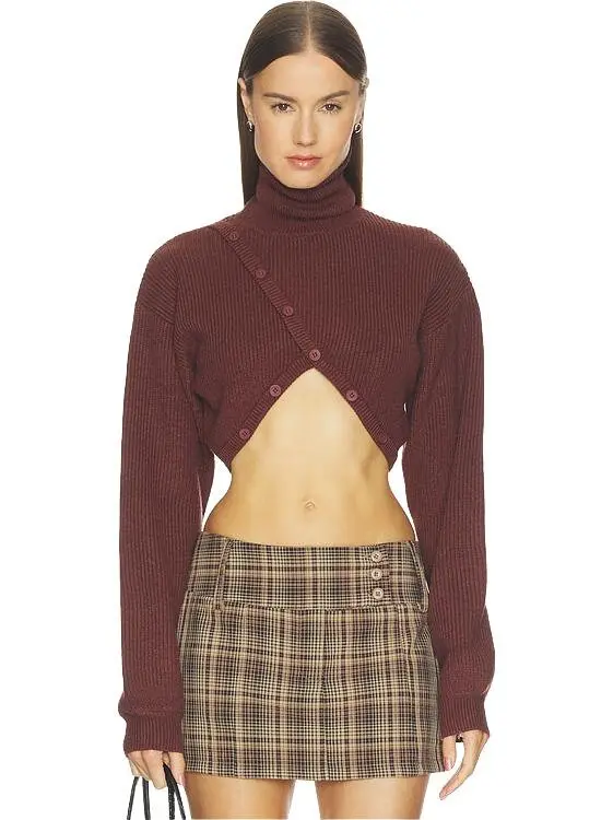 Superdown Zinnia Sweater Top - Brown