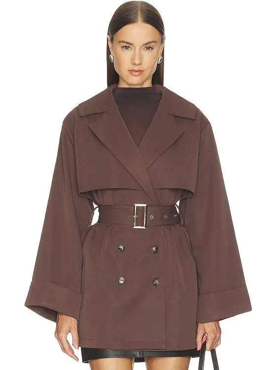 ALL THE WAYS Blaire Trench Coat - Brown