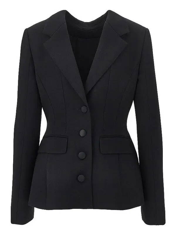 Dolce & Gabbana Wool Double Crepe Back To Front Jacket - Black