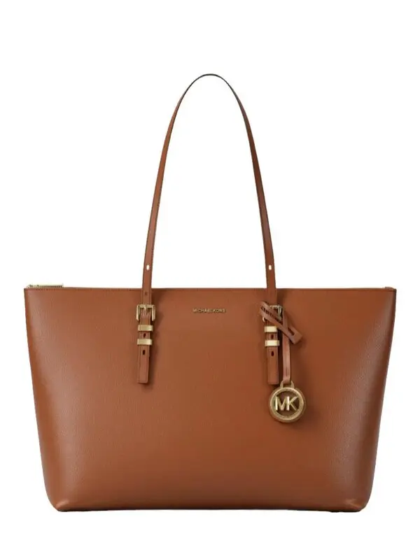 Michael Kors Quinn Large Pebbled Leather Tote Bag - Brown