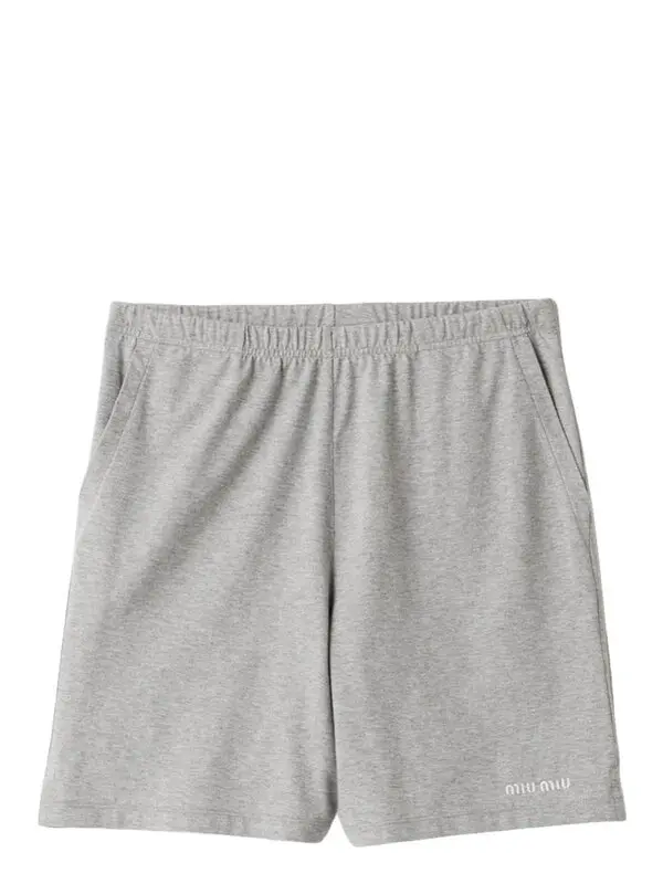 Miu Miu Jersey Bermudas - Grey