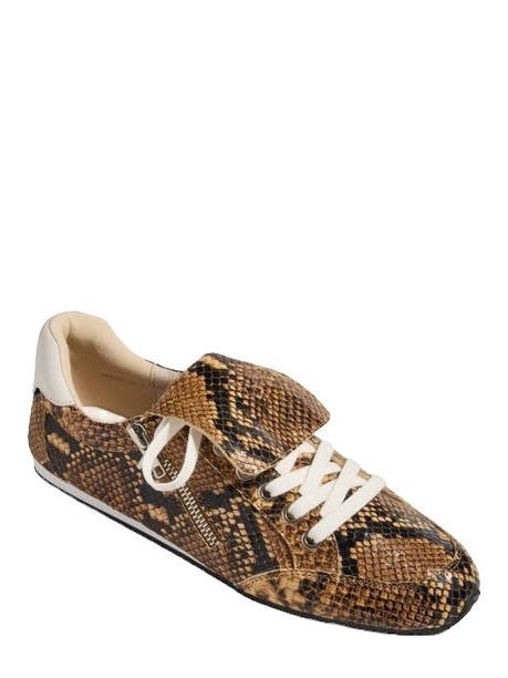 Yosi Samra Barclay Snake Embossed Leather Sneaker - Brown