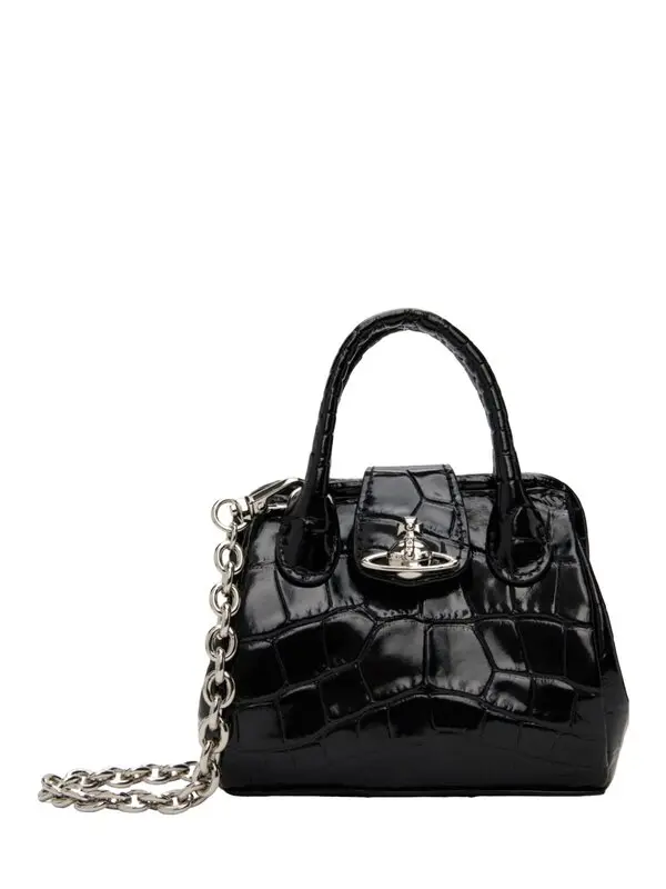 VIVIENNE WESTWOOD Orb Croc-effect Leather Mini Bag - No