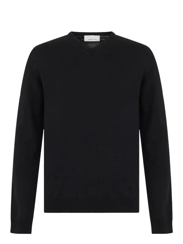 ROBERTO COLLINA V-neck Merino Wool Sweater - Black