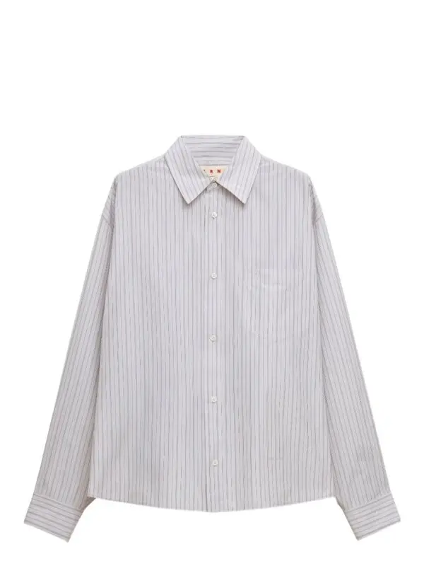 Marni Oversized Striped Shirt - Ice