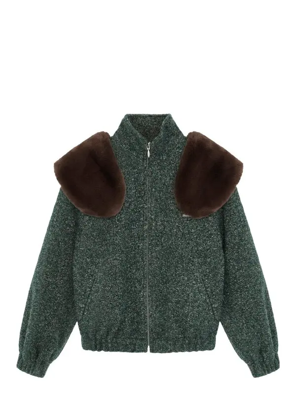 SHUSHU/TONG Faux-fur Trim Zip-up Jacket - No