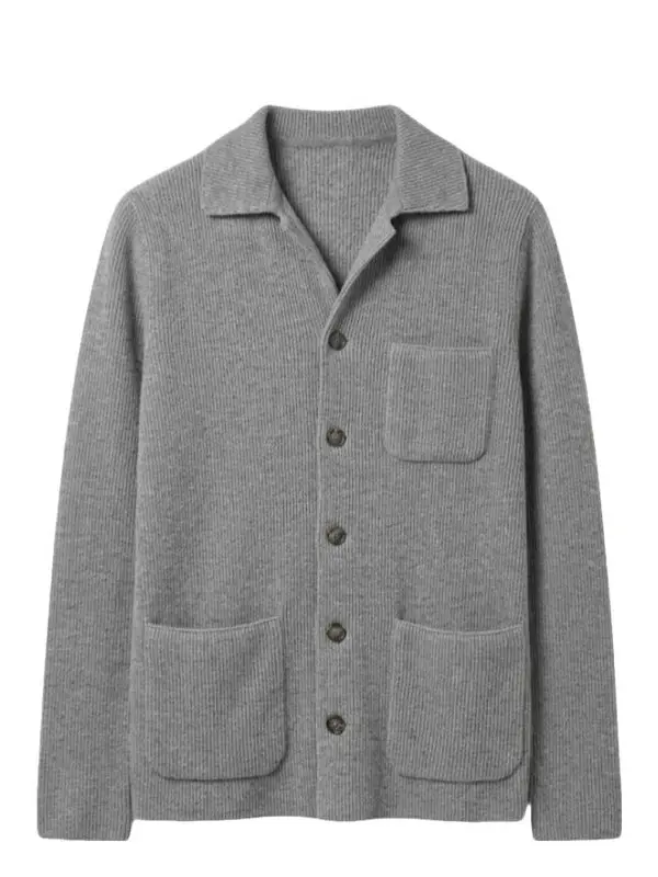 LARDINI Long-sleeved Cardigan - Gray