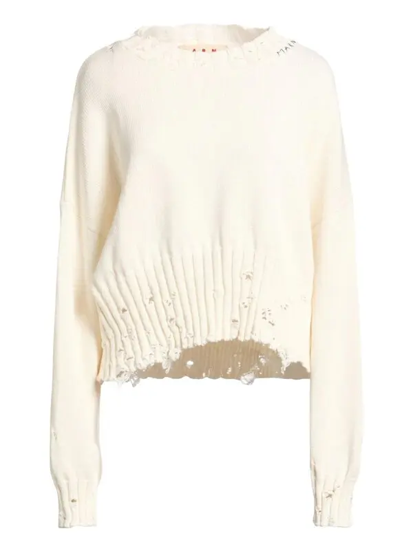 Marni Minimalist Solid Color Knitwear - Ivory