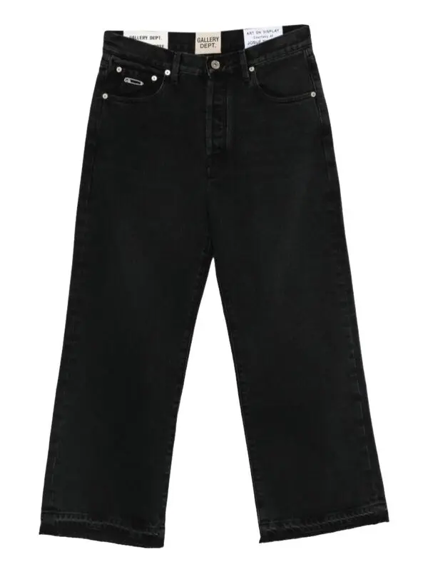 GALLERY DEPT. Melrose Raw-hem Wide-leg Jeans - Black