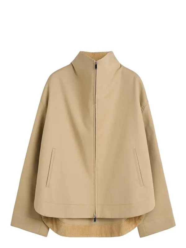 TOTEME High Neck Zip Country Jacket - Fawn