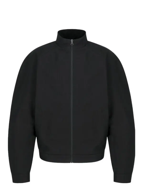 AMOMENTO Curved-sleeve Cotton Jacket - Black