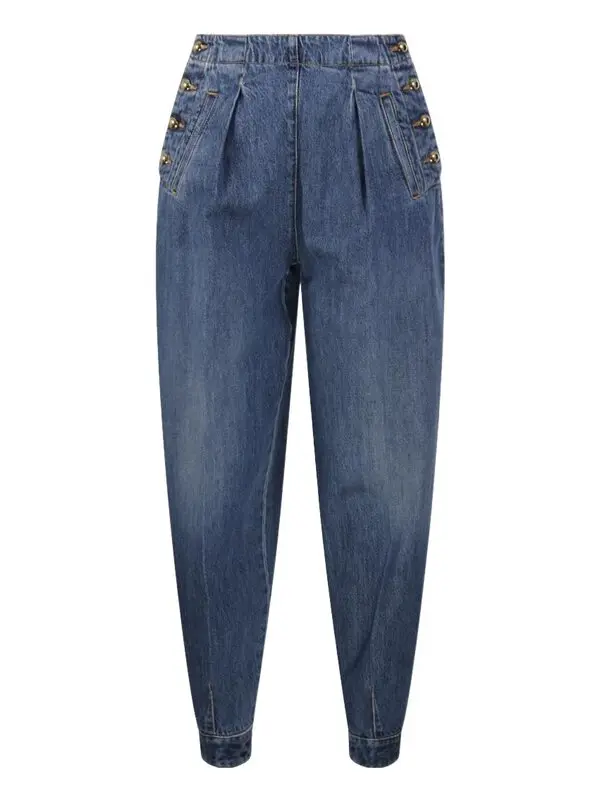 DARKPARK Button-embellished Pleated Jeans - No