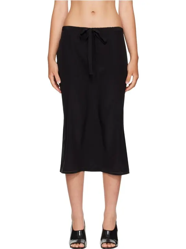 TOTEME Drawstring-waist Midi Skirt - Black