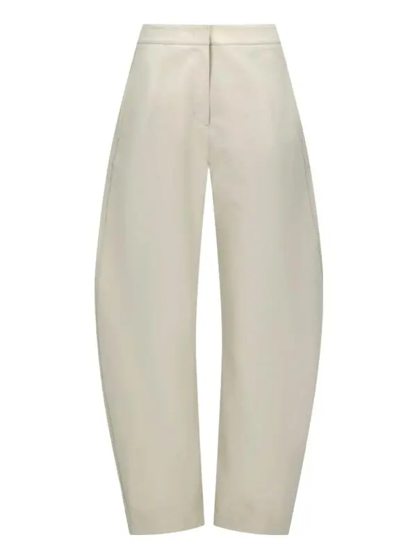 AMOMENTO Curved-leg Trousers - Beige