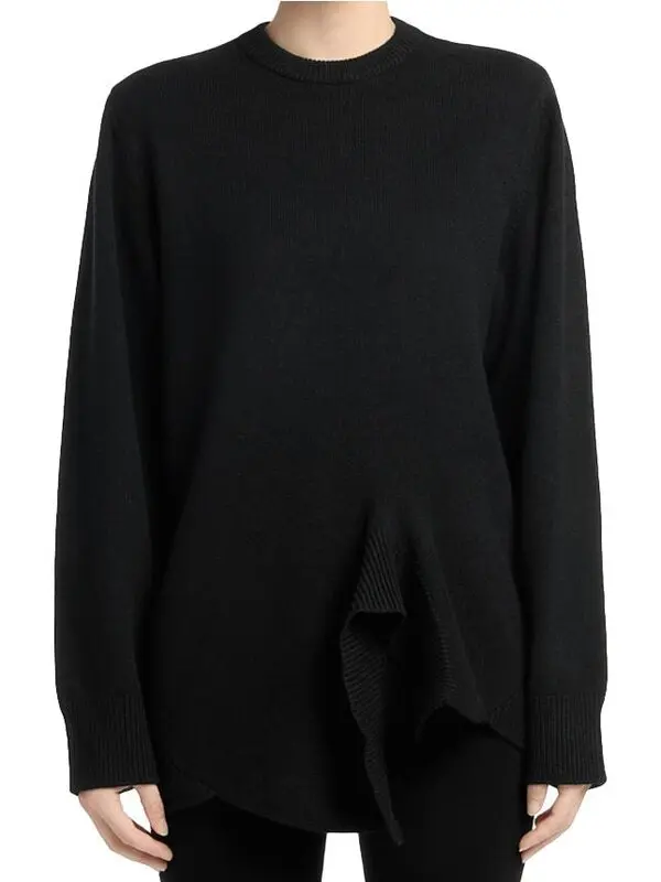 TOTEME Asymmetric Knit Jumper - Black