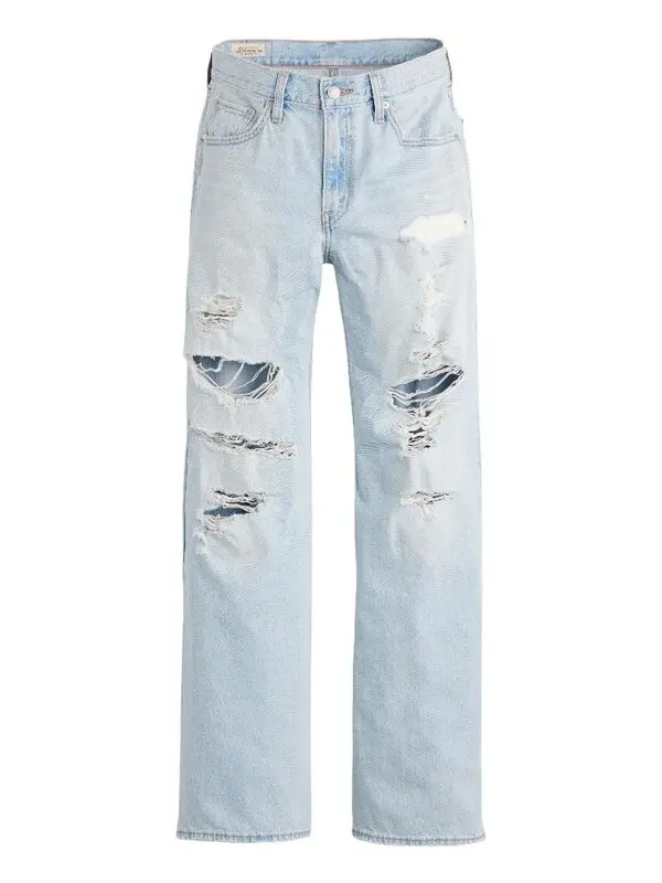 LEVI'S Loose Boot Distressed Jeans - White