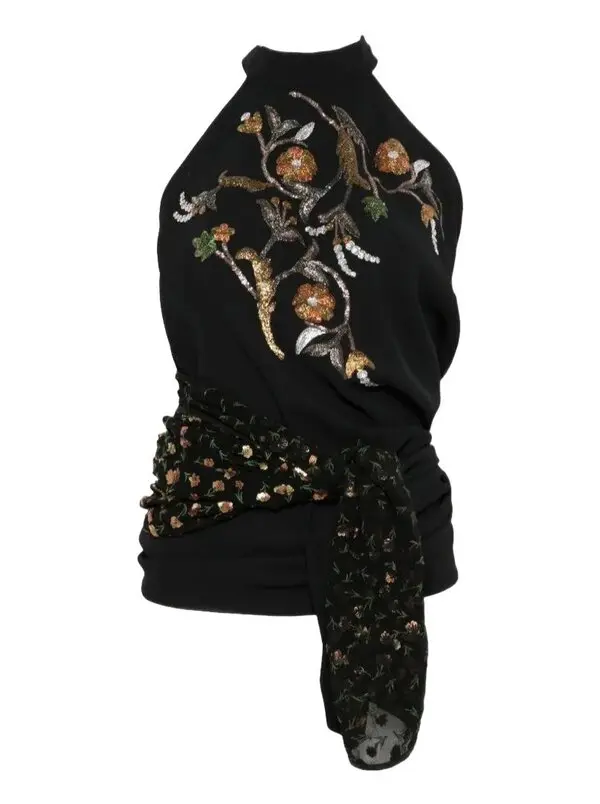 Dries Van Noten Emb Top - Black